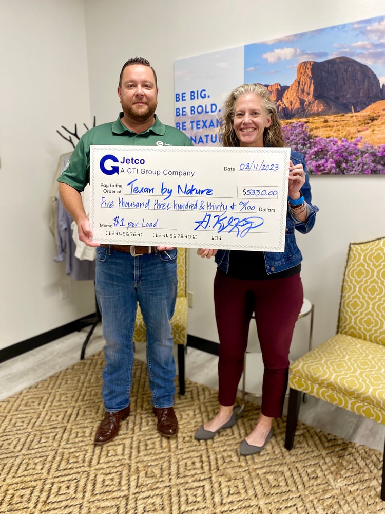 Jetco Makes First Donation to Texan by Nature