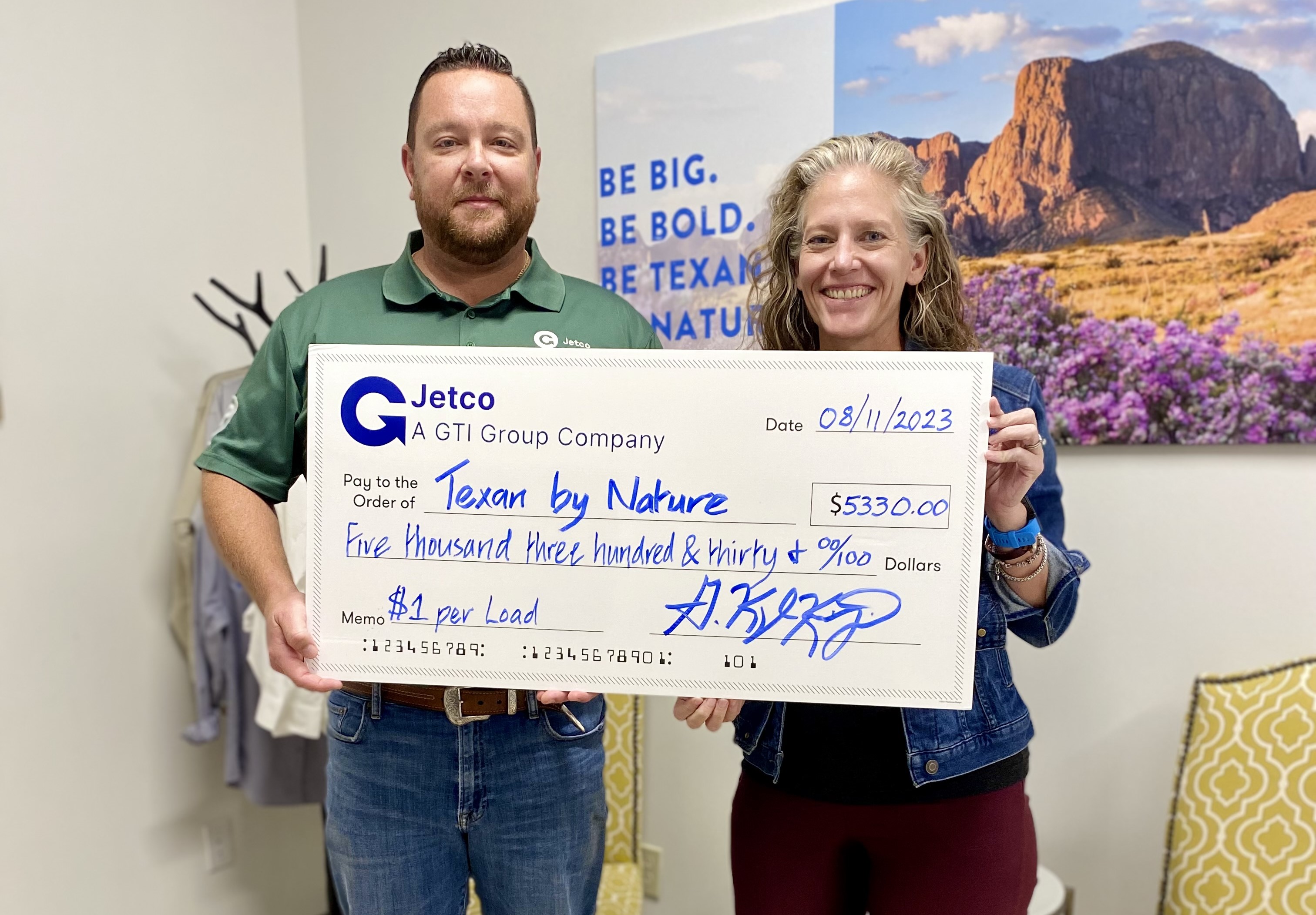 Jetco Makes First Donation to Texan by Nature